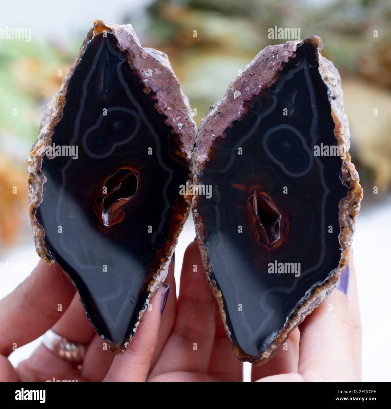 agate mineral specimen stone rock geology gem crystal Stock Photo - Alamy