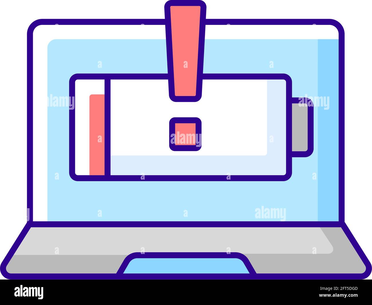 Computer does not charge RGB color icon Stock Vector Image & Art - Alamy