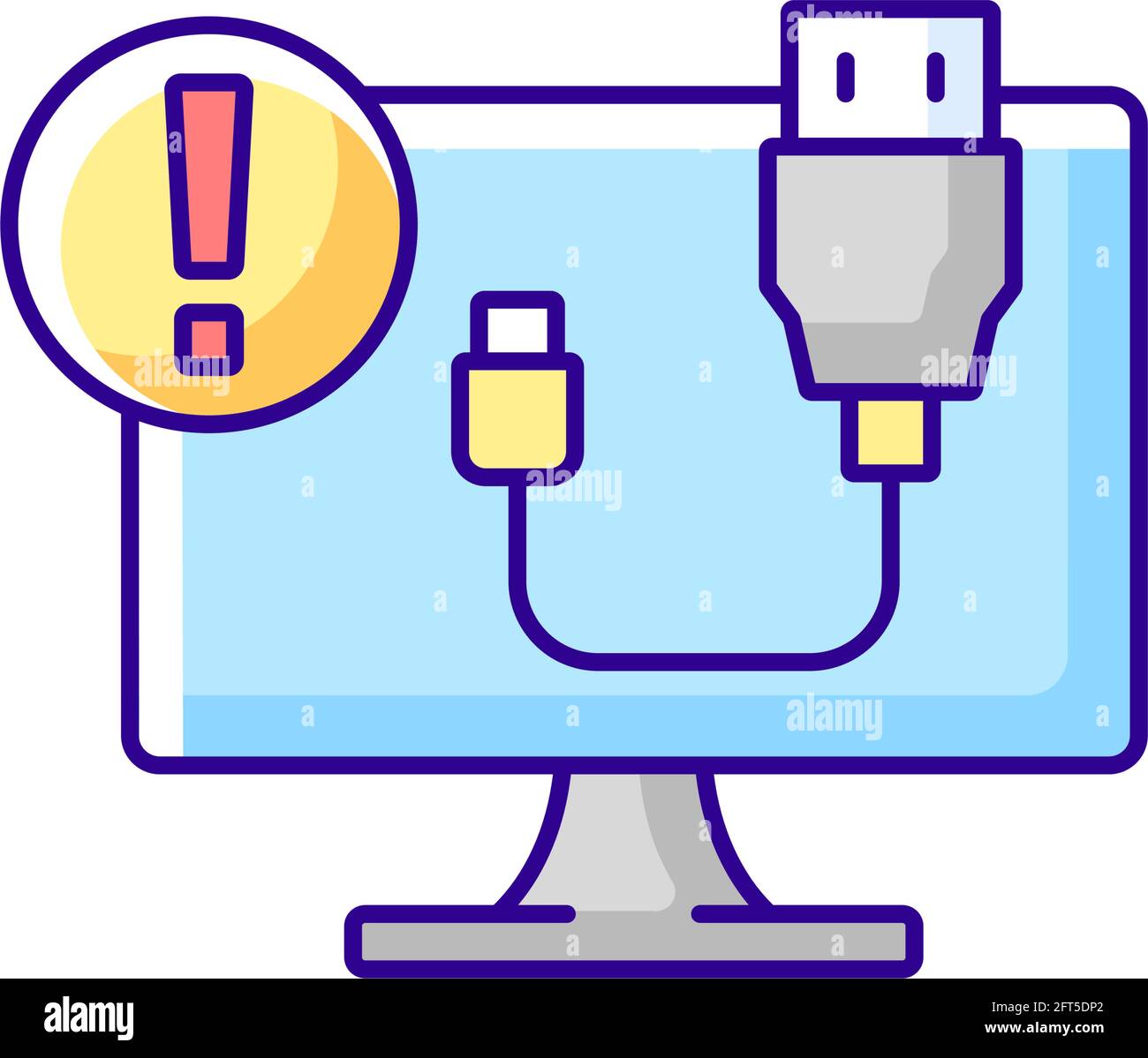 USB does not work RGB color icon Stock Vector Image & Art - Alamy