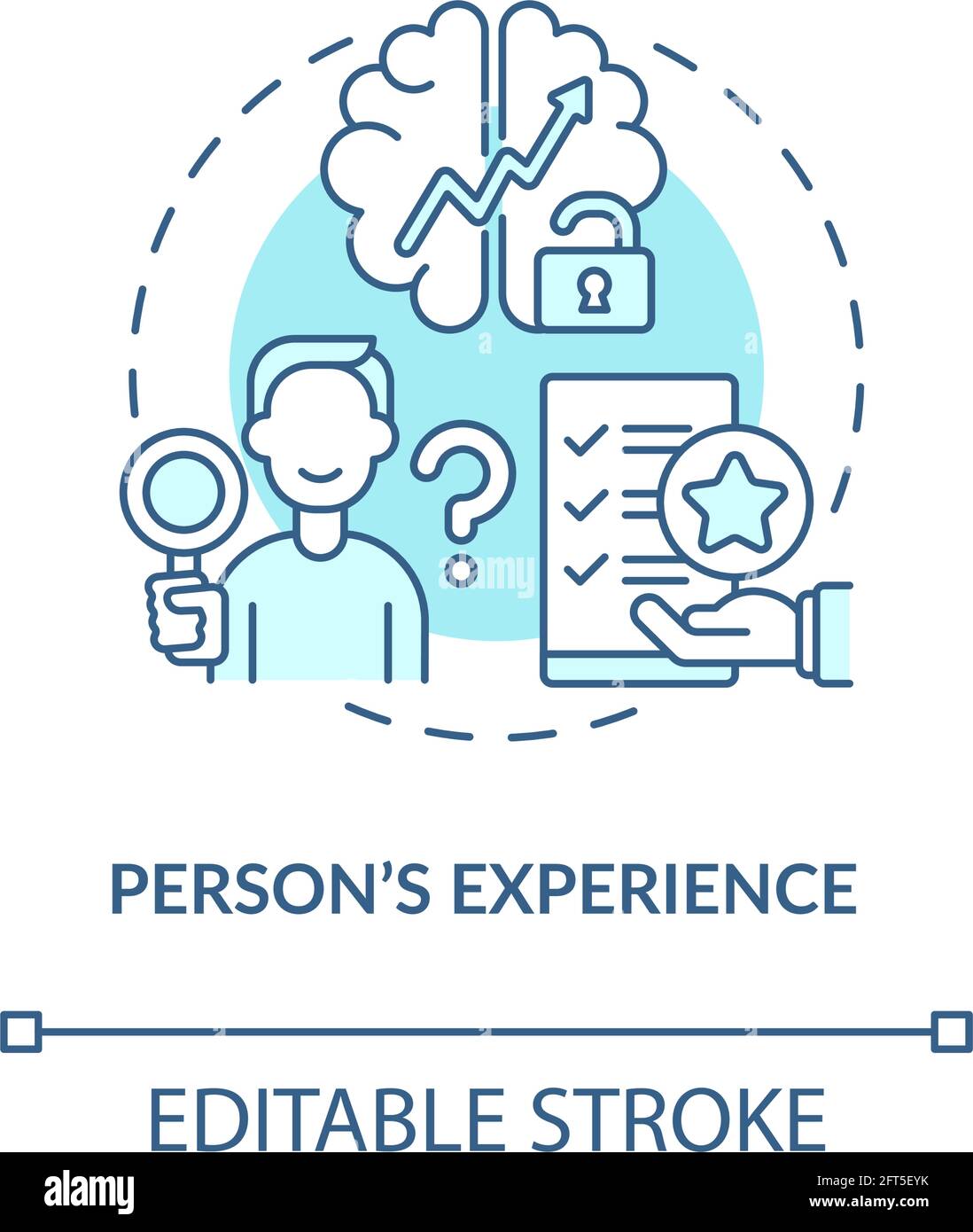 Person experience blue concept Cut Out Stock Images & Pictures - Alamy