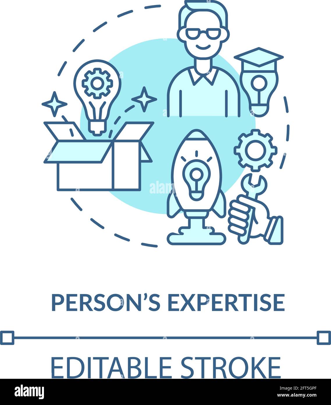 Person expertise blue concept icon Stock Vector Image & Art - Alamy