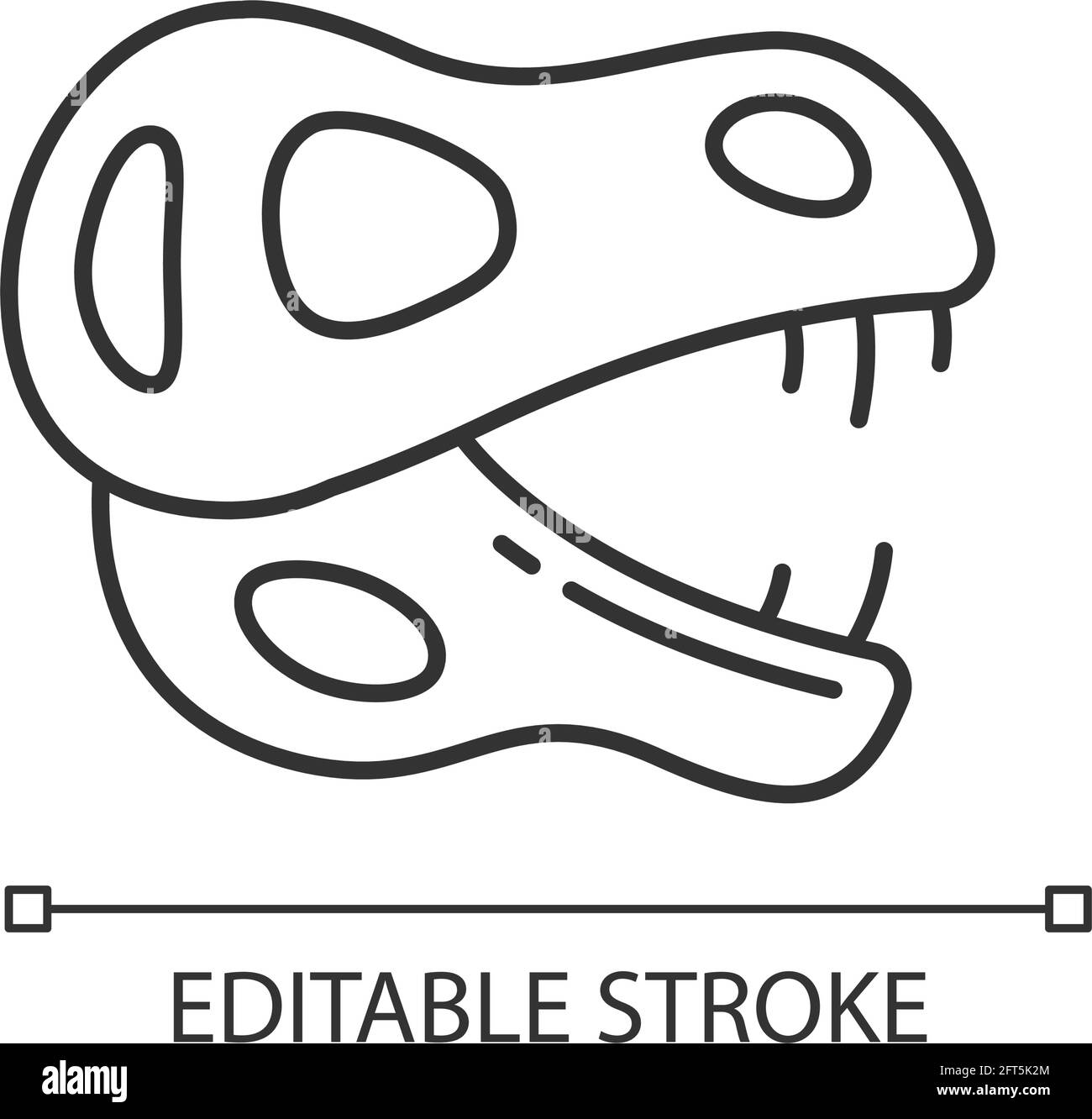 Dinosaur skeleton icon outline Cut Out Stock Images & Pictures - Alamy