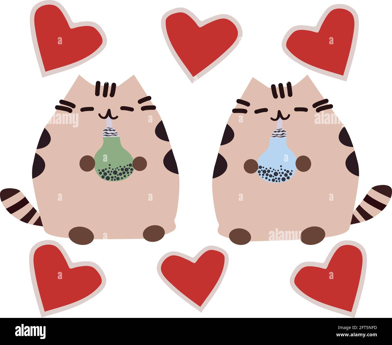 Cute ginger Cat: eating food, meal, chew, hungry emotion, holding ...