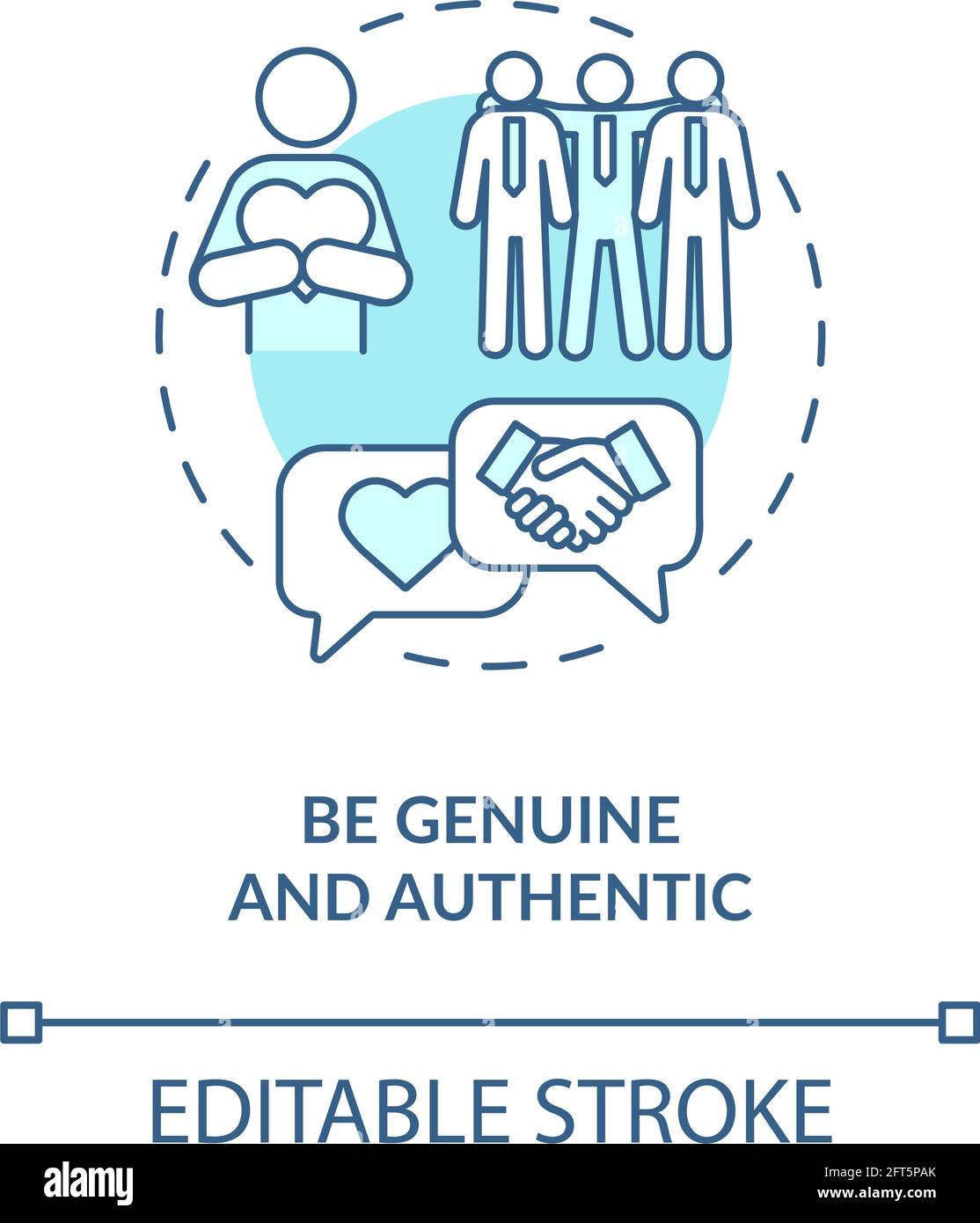 Be genuine and authentic blue concept icon Stock Vector Image & Art - Alamy
