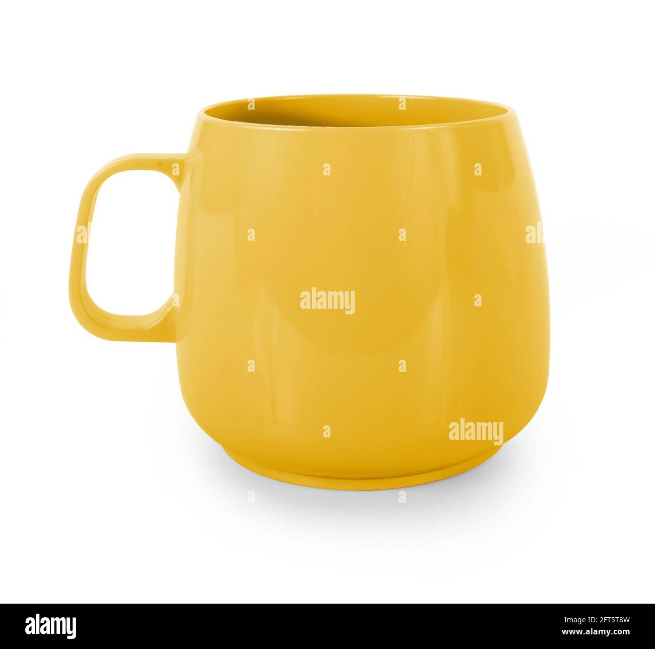 Empty plastic cup isolated on a white background Stock Photo - Alamy