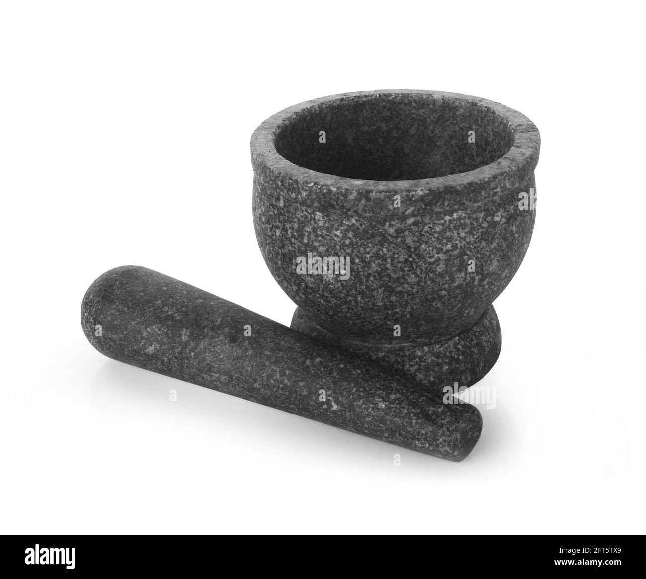 Stone mortar isolated on white background Stock Photo - Alamy