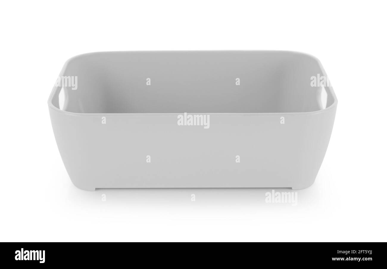 plastic empty bowl on white background Stock Photo - Alamy