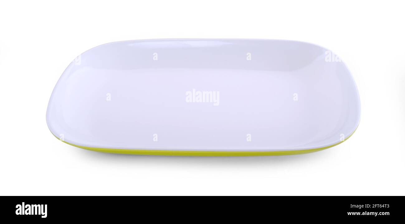 empty plate isolated on white background Stock Photo - Alamy