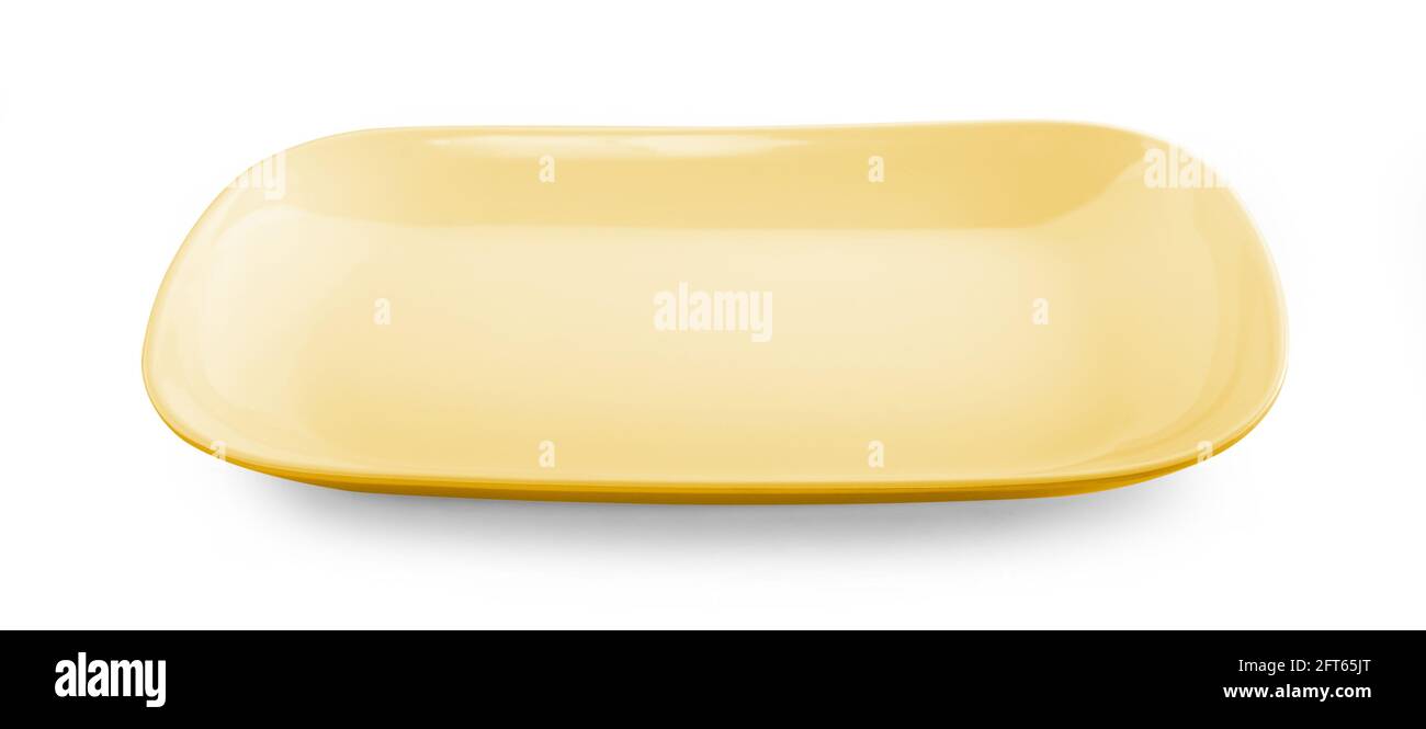 empty plate isolated on white background Stock Photo - Alamy