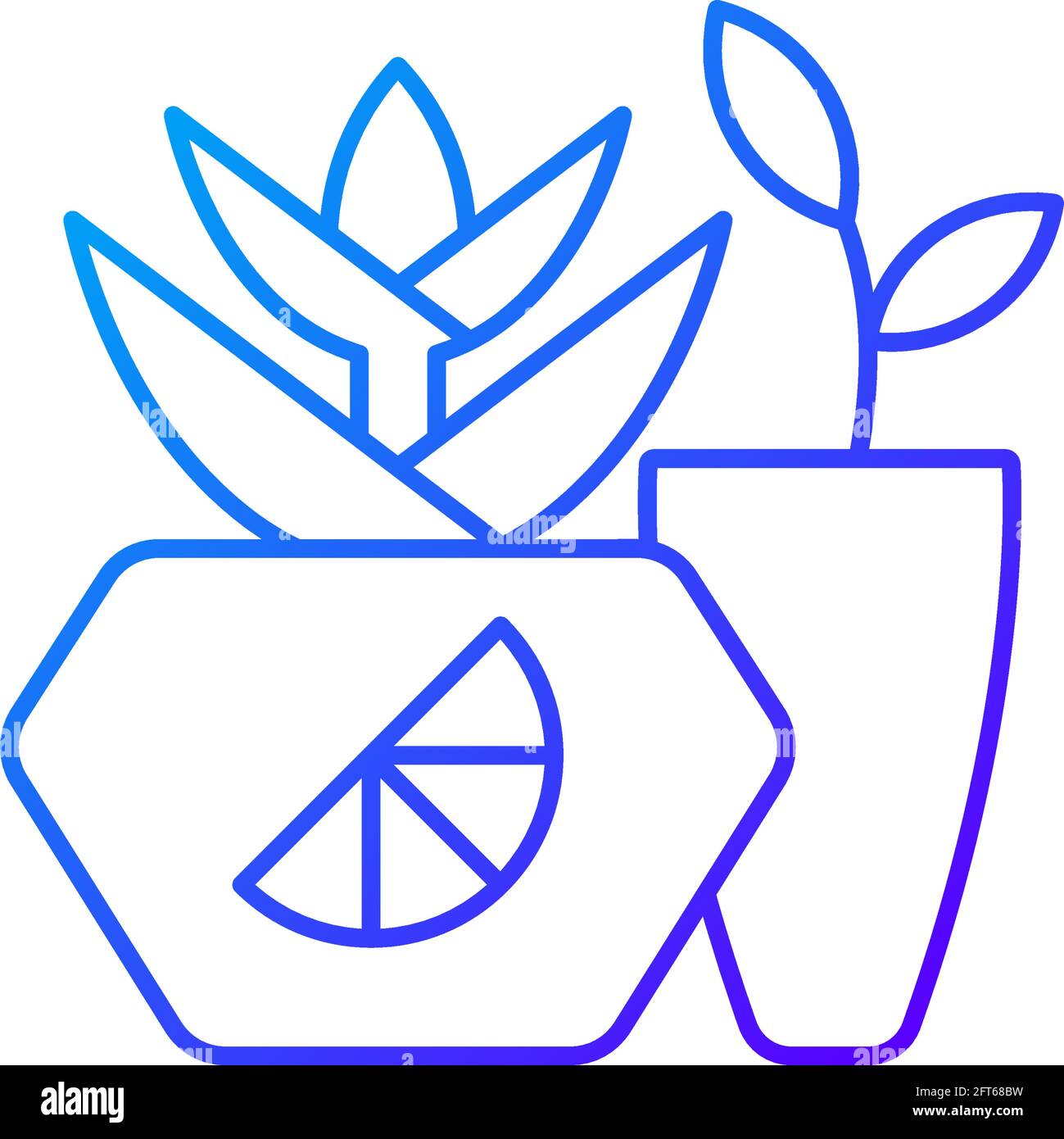 Branded plant pot gradient linear vector icon Stock Vector Image & Art ...