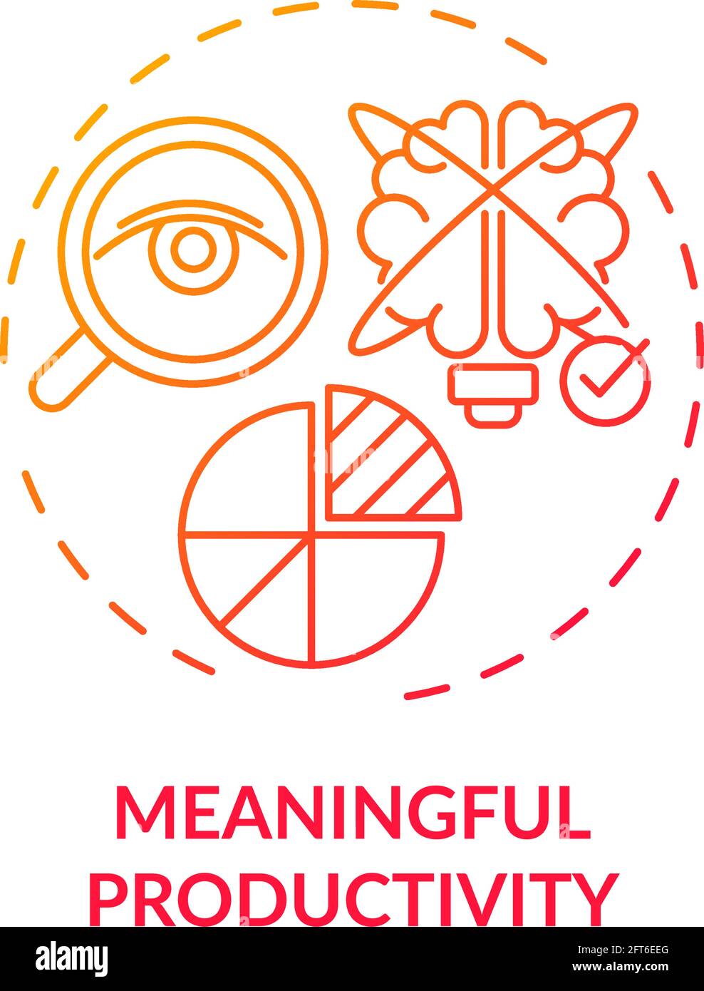 Meaningful productivity red gradient concept icon Stock Vector Image ...