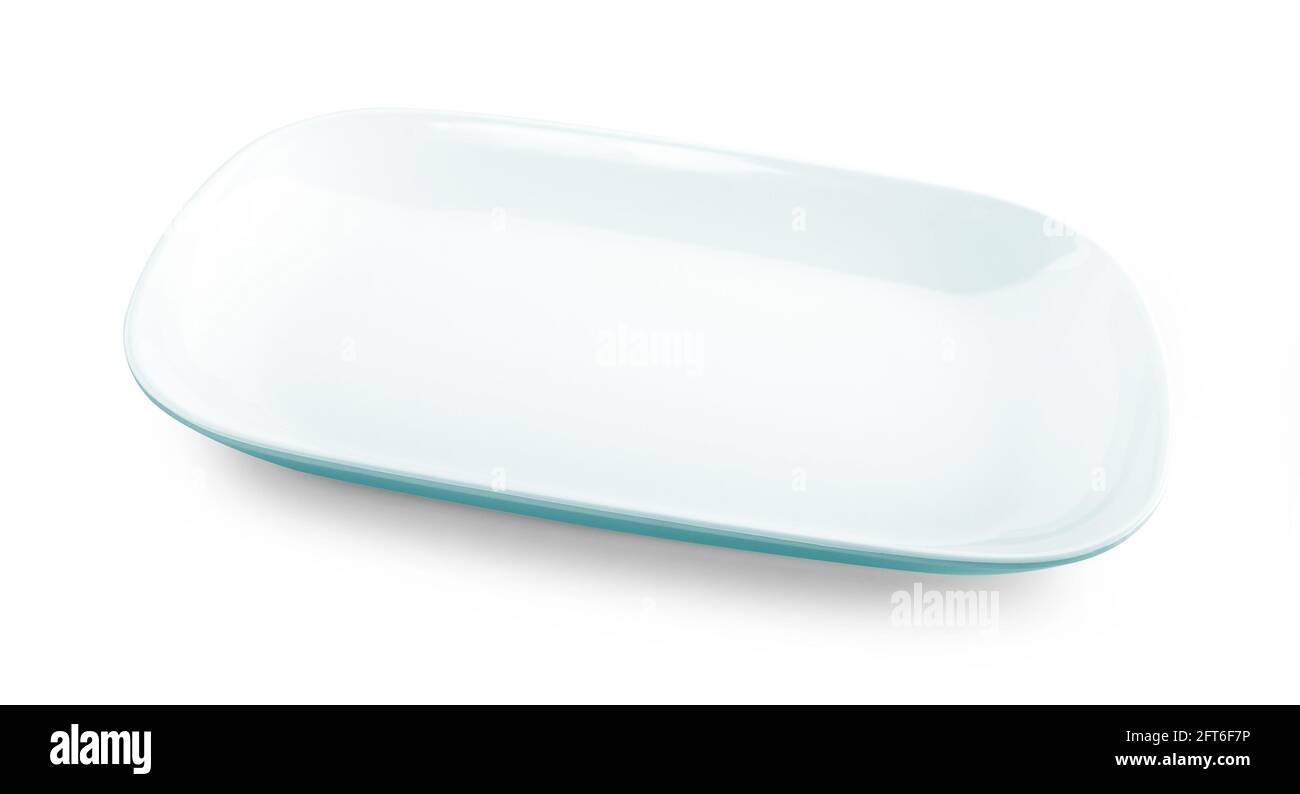 empty plate isolated on white background Stock Photo - Alamy