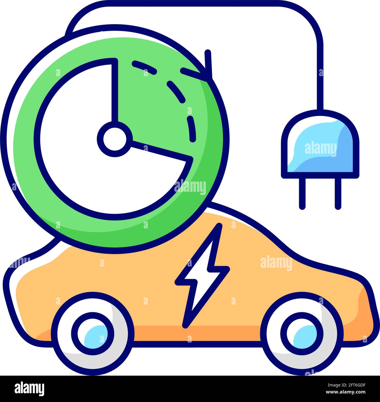 Charging time RGB color icon Stock Vector Image & Art - Alamy