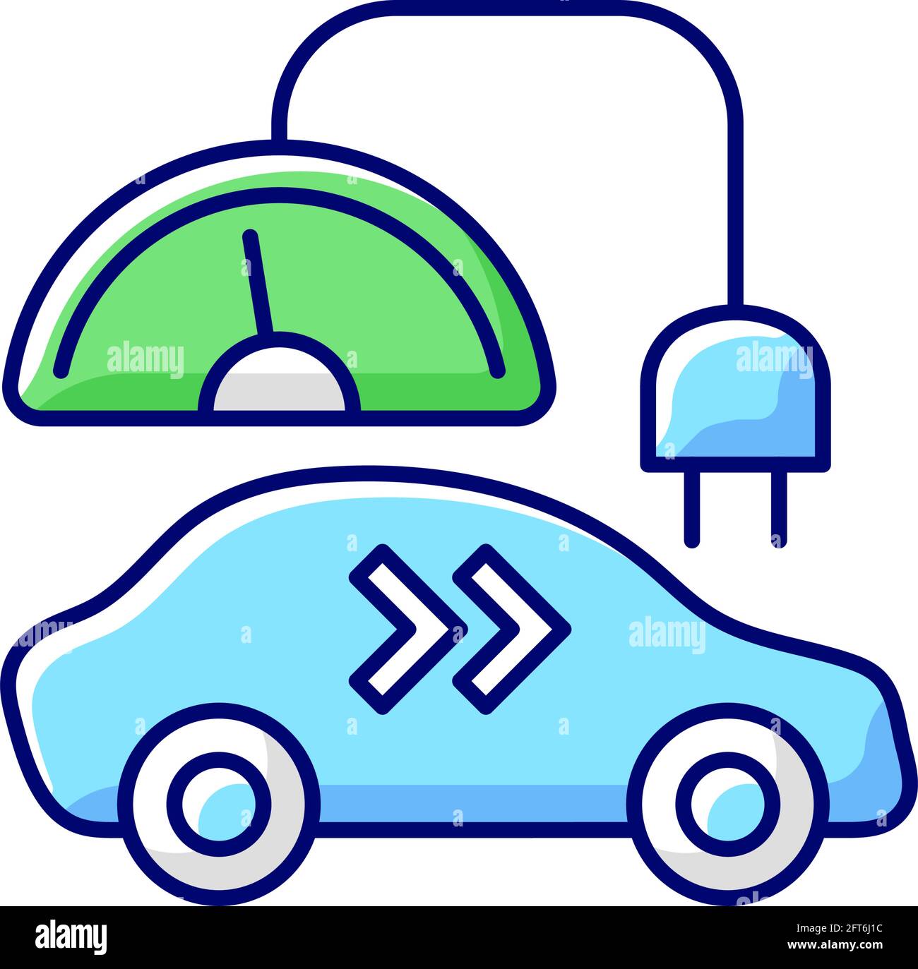 Level 2 charger RGB color icon Stock Vector Image & Art - Alamy