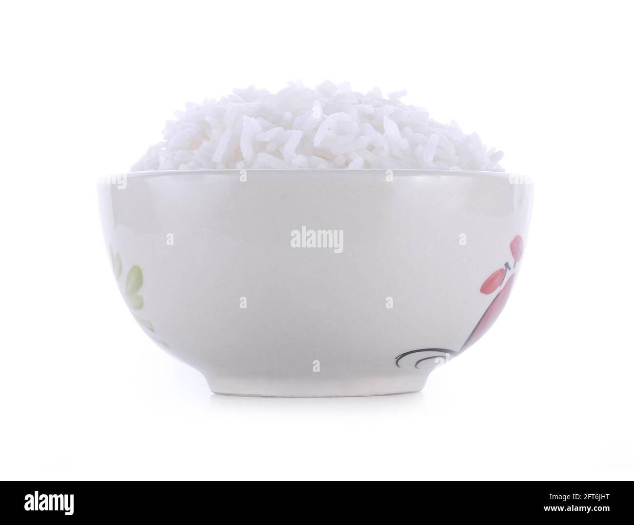 rice in bowl isolated on white background Stock Photo - Alamy