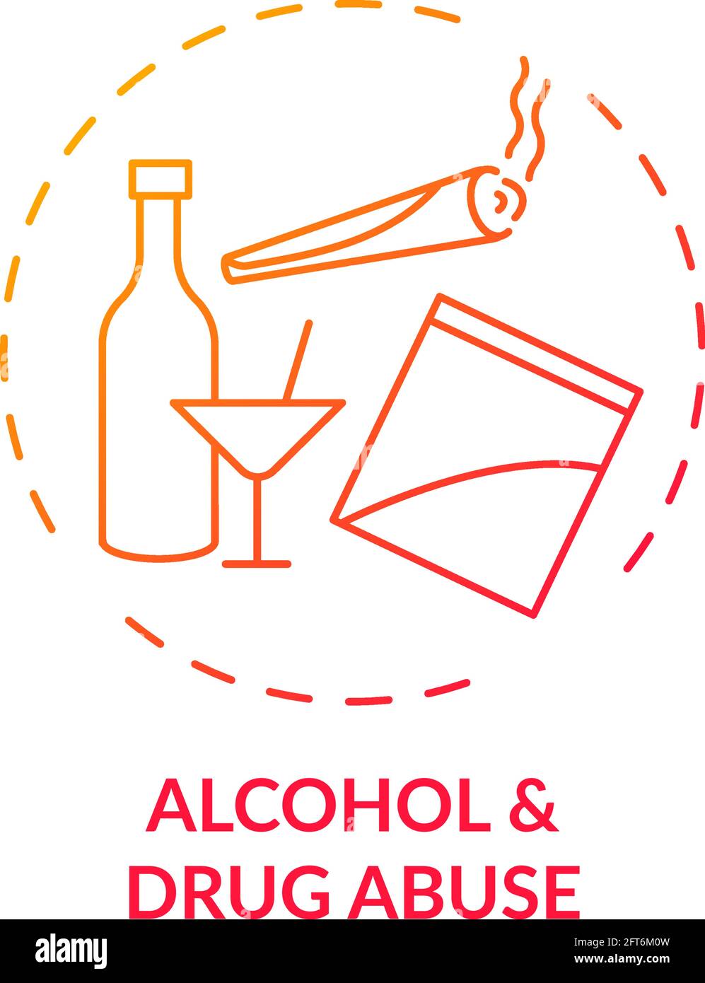 Alcohol and drug abuse red gradient concept icon Stock Vector Image & Art - Alamy