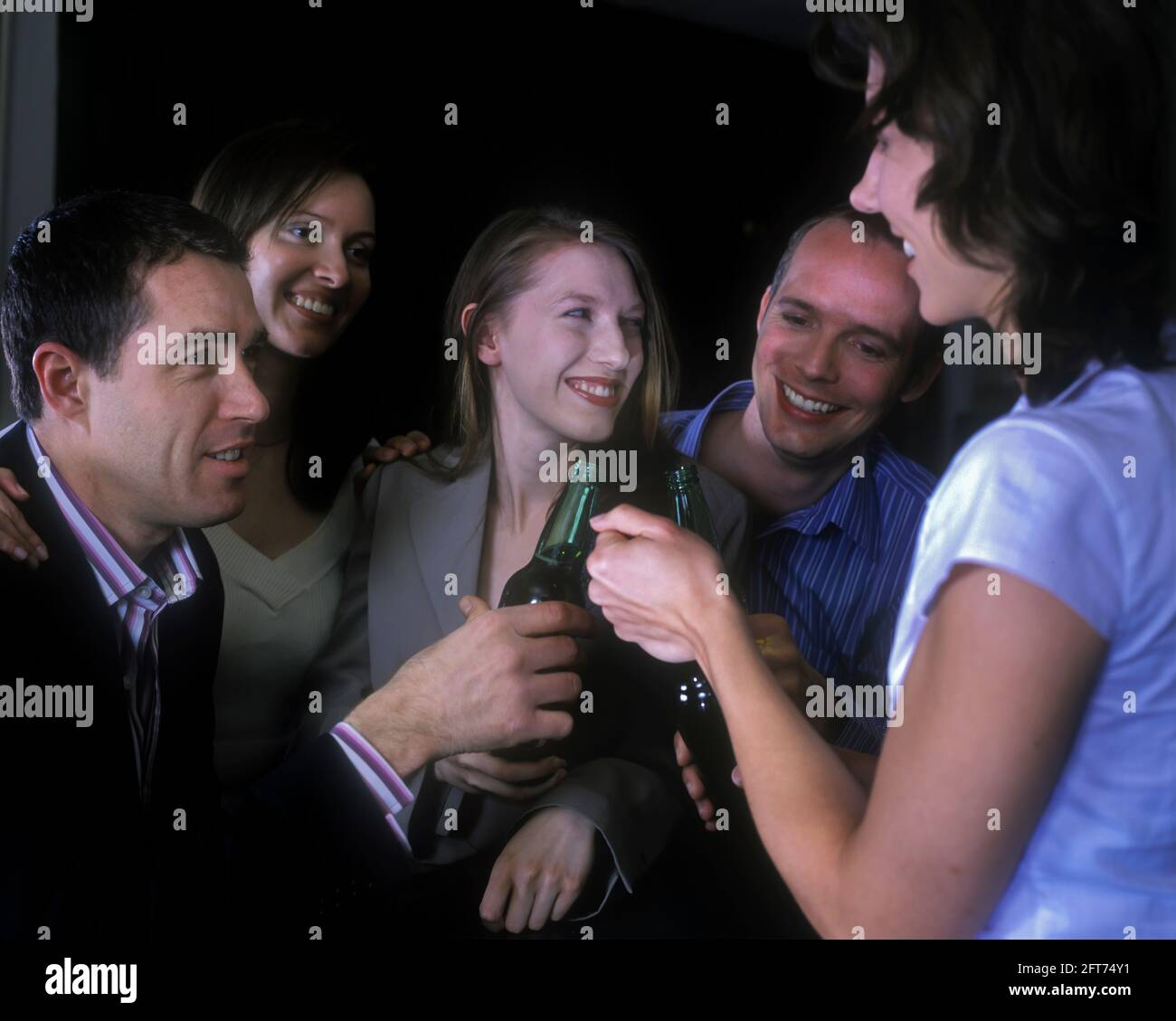 2005 HISTORICAL CAUCASIAN OFFICE WORKERS AT BAR DRINKING BEER ALL ...