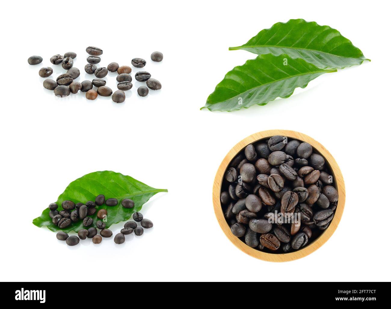 coffee collection isolated on black background Stock Photo - Alamy
