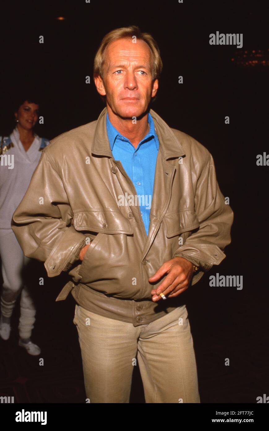 Paul Hogan attends Tyson vs. Berbick Boxing Match on November 26, 1986 ...