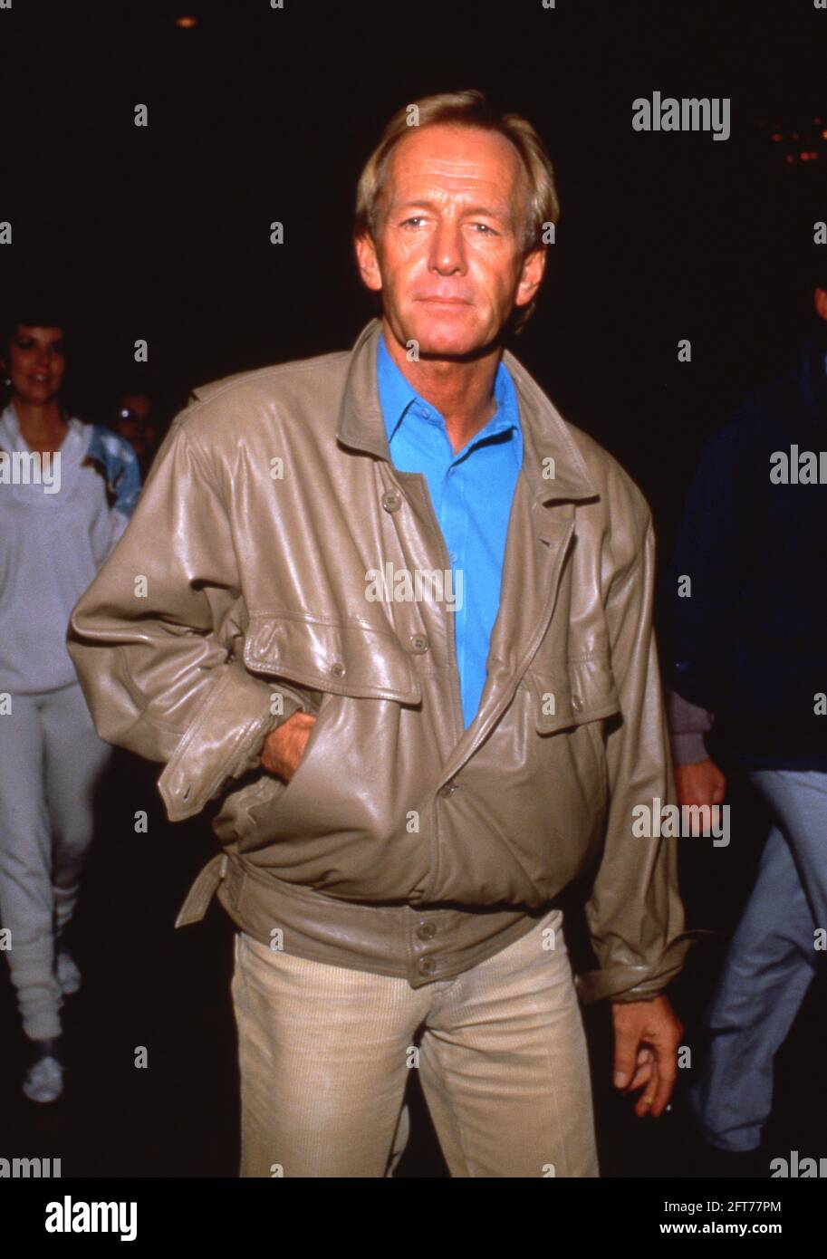 Paul Hogan attends Tyson vs. Berbick Boxing Match on November 26, 1986 ...