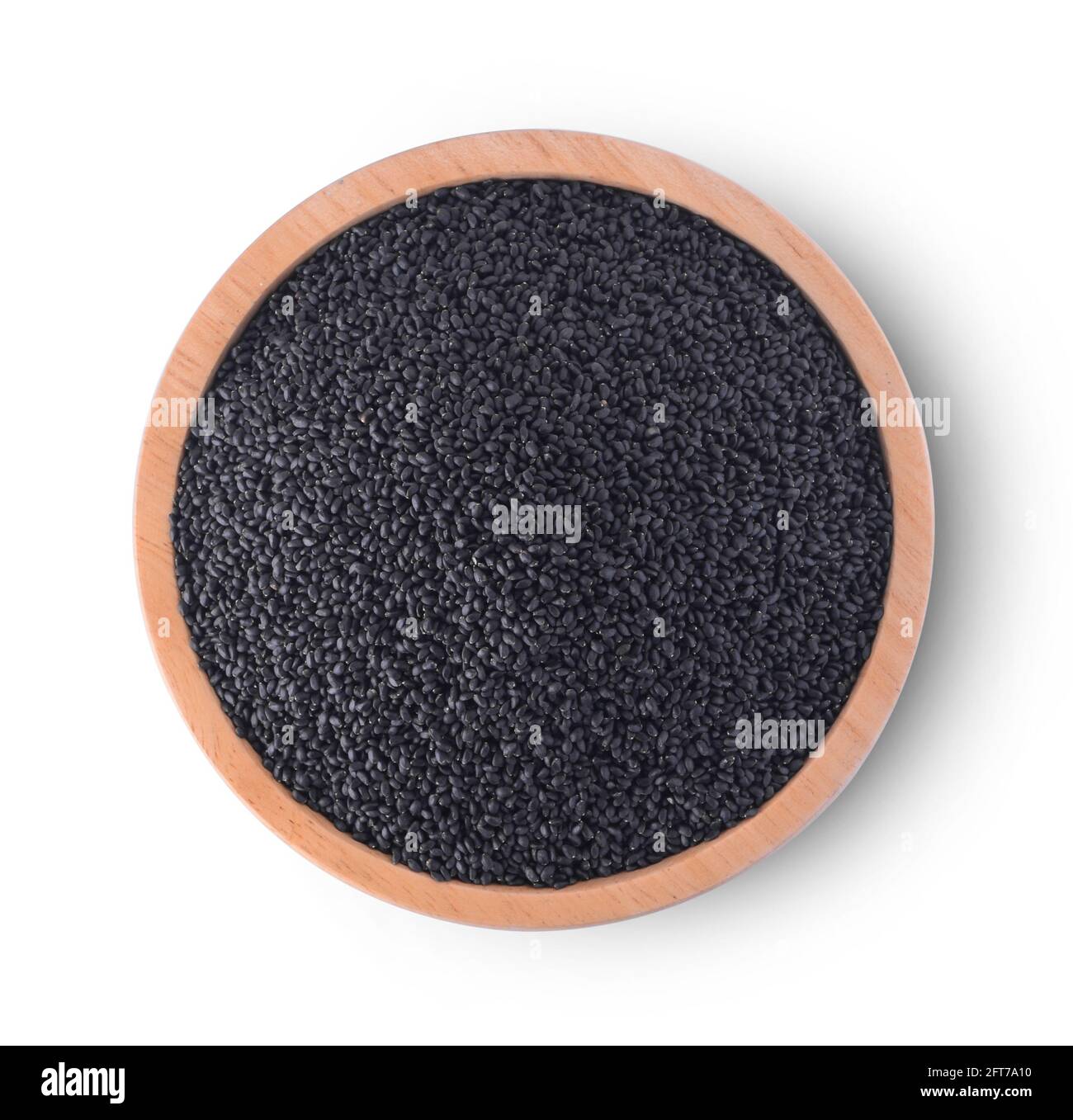 Black Sesame Seeds on white background Stock Photo - Alamy