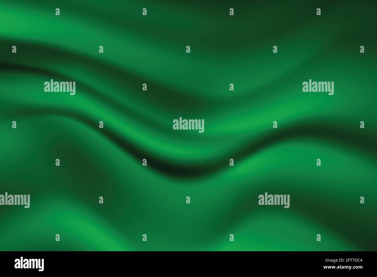Silk green background. Abstract vector pattern with copy space. Liquid wave texture, smooth ...