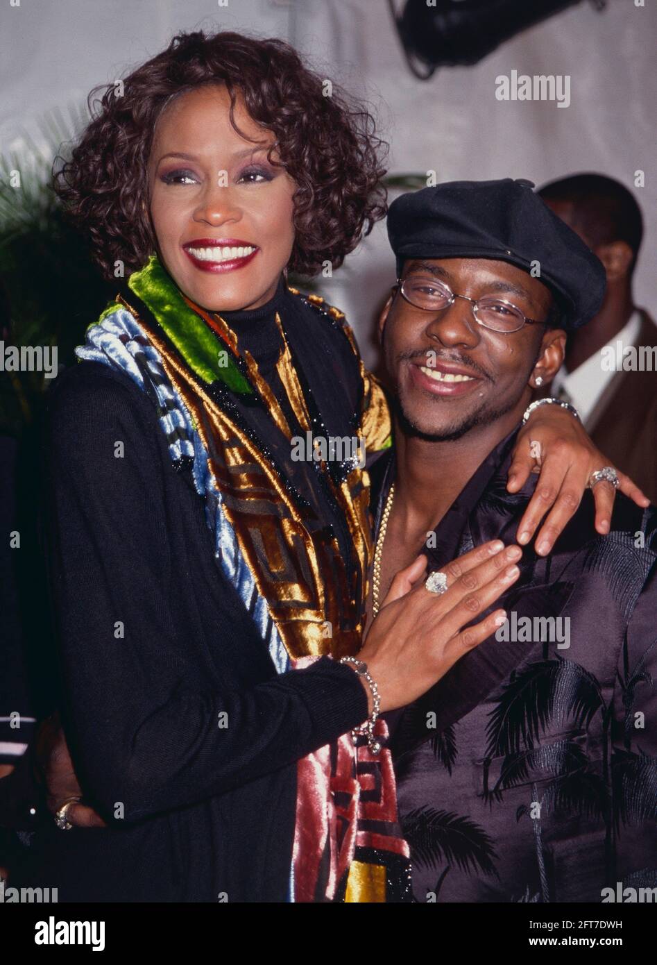 Whitney Houston and Bobby Brown attend Arista Party for Whitney Houston ...