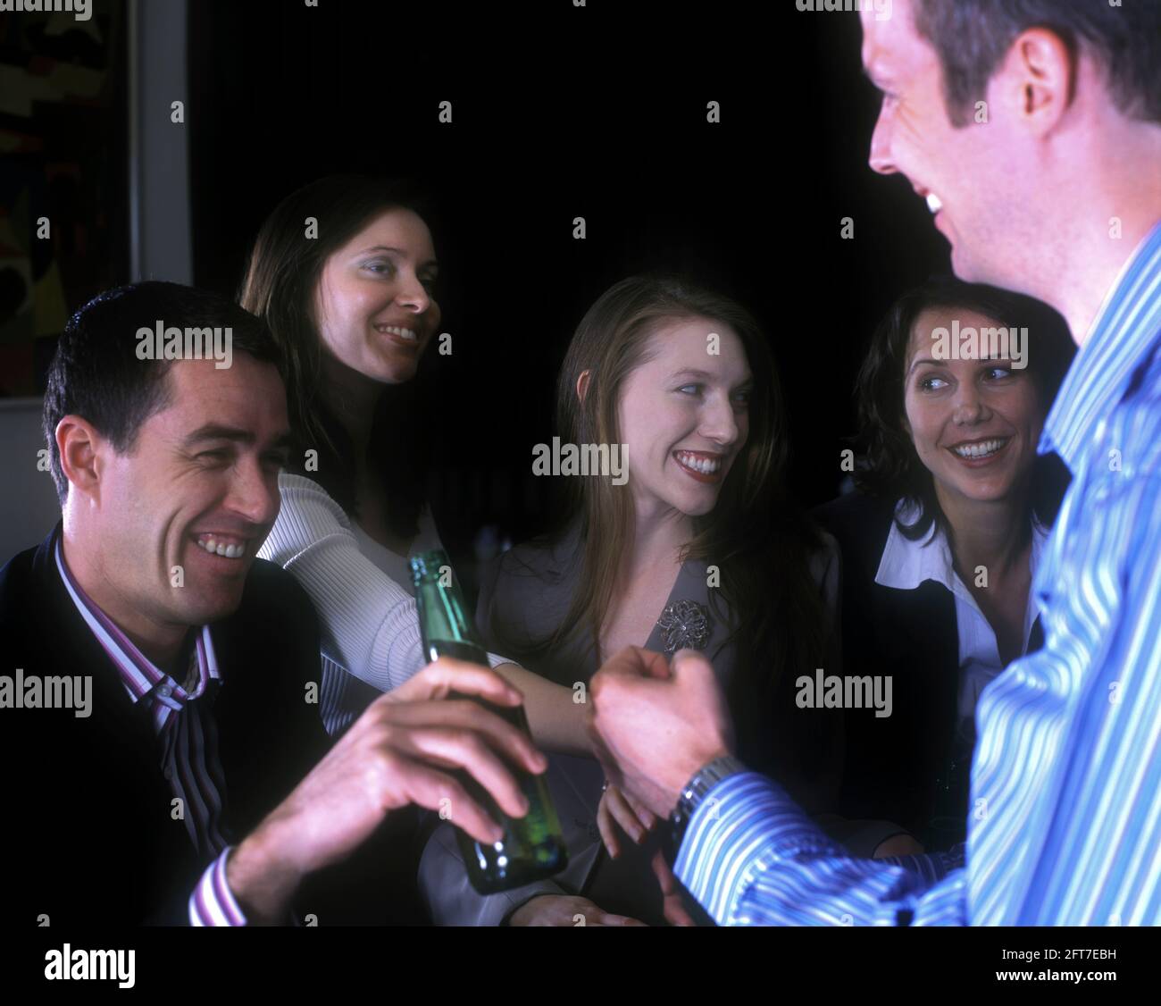 2005 HISTORICAL CAUCASIAN OFFICE WORKERS AT BAR DRINKING BEER ALL ...