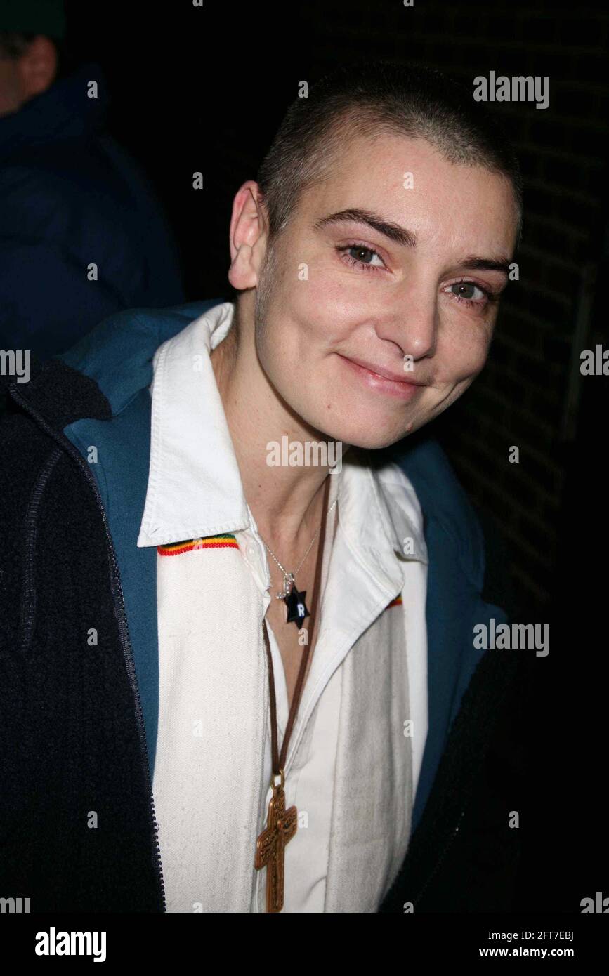 Sinead O'Connor at the "Late Show with David Letterman" stage door at ...