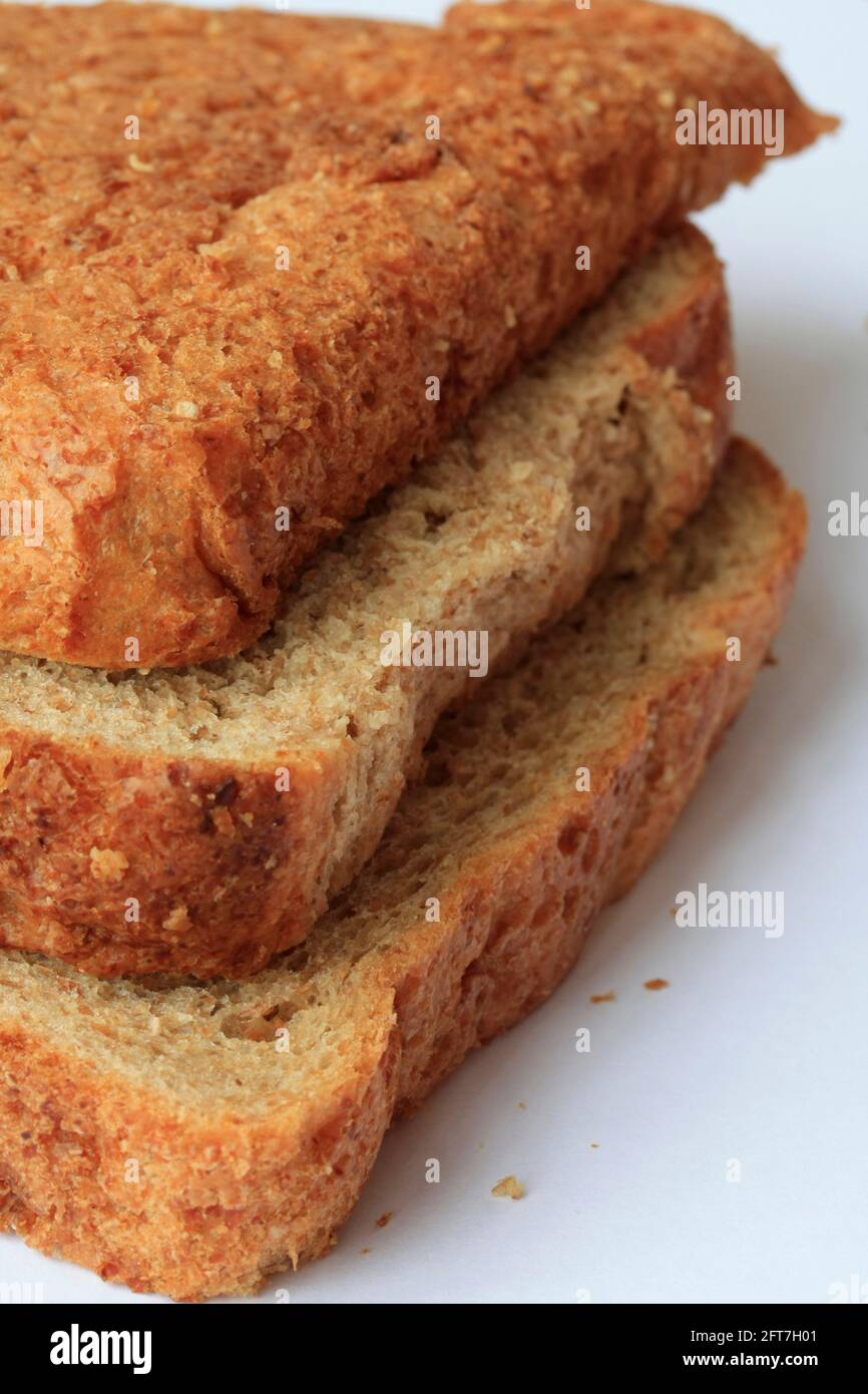 Slices of brown bread Stock Photo - Alamy