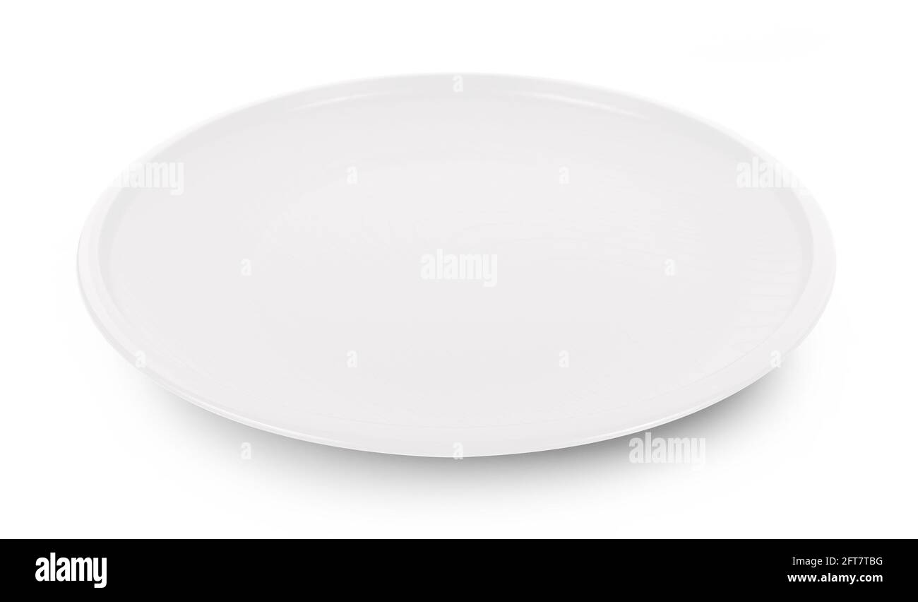 empty plate isolated on white background Stock Photo - Alamy