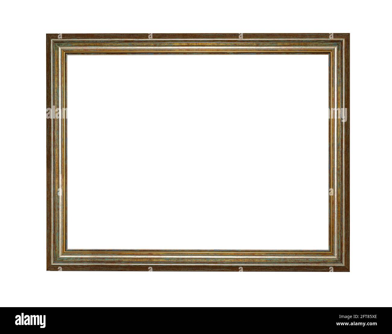 Wooden picture frame isolated on white Stock Photo - Alamy