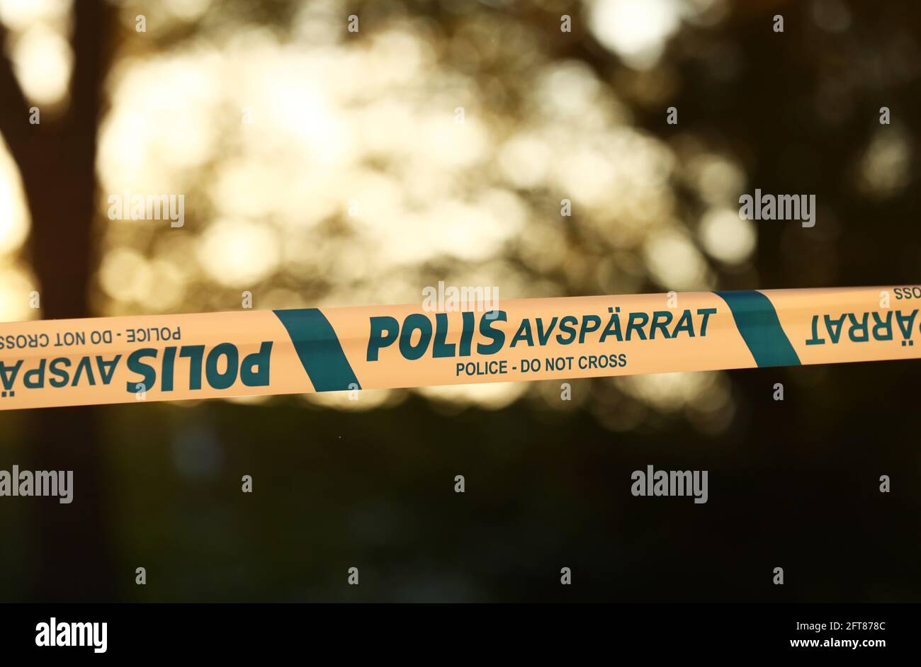 Police tape at a crime scene Stock Photo - Alamy