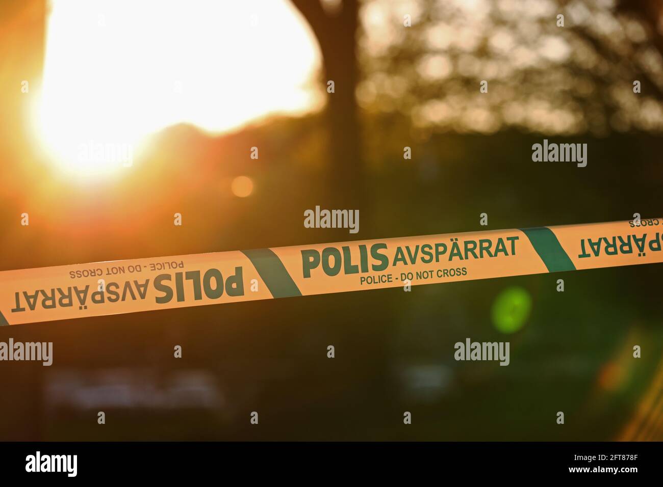 Police tape at a crime scene Stock Photo - Alamy