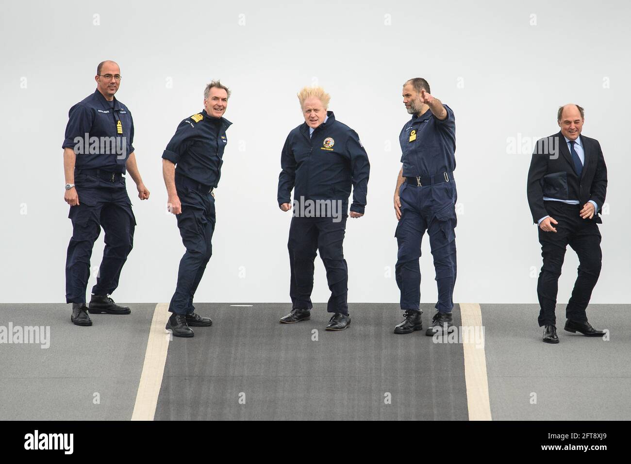 (Left to right) Captain Angus Essenhigh, First Sea Lord Admiral Tony ...