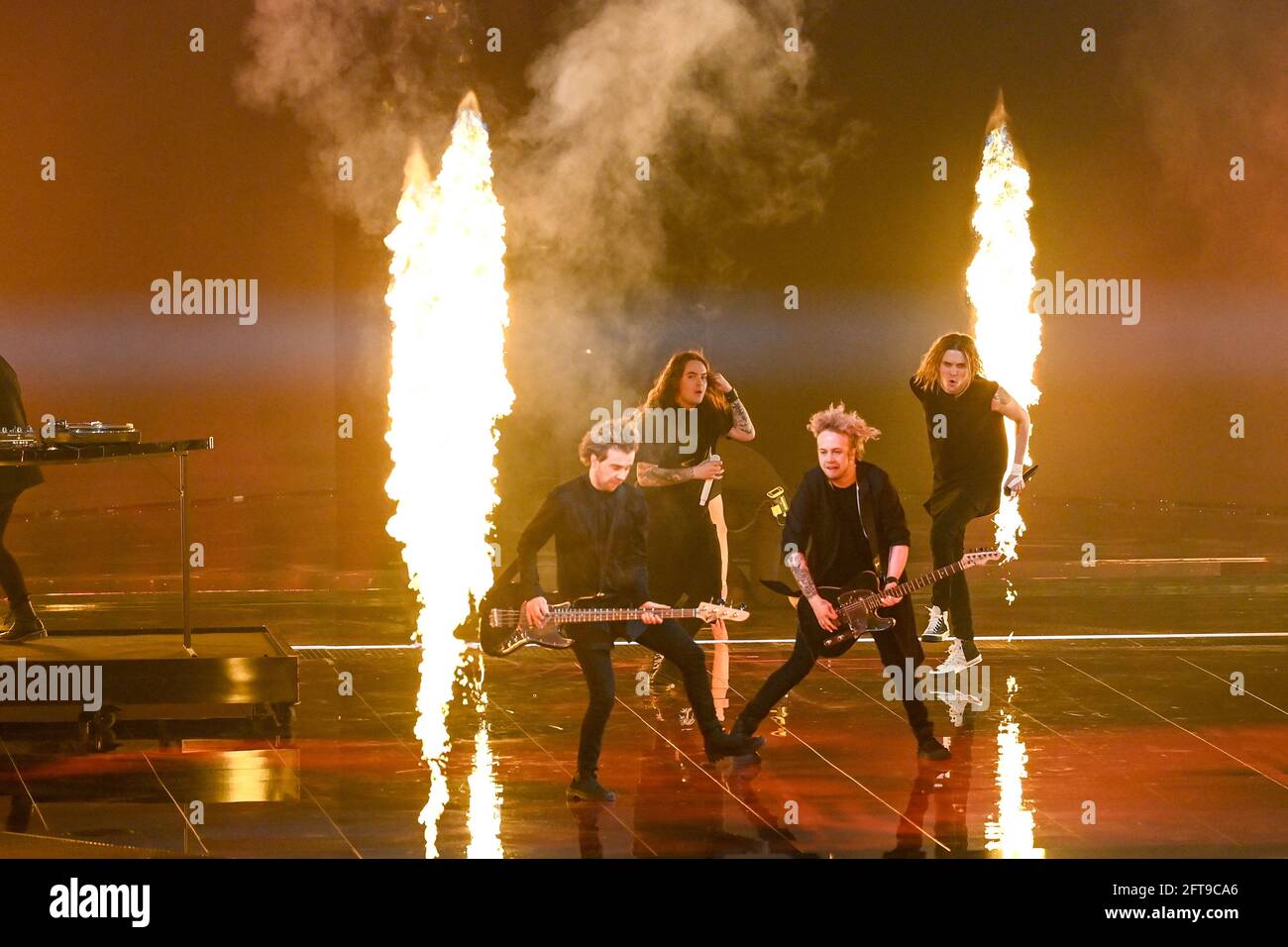 Blind Channel (Finland) during the first dress rehearsal of the final ...