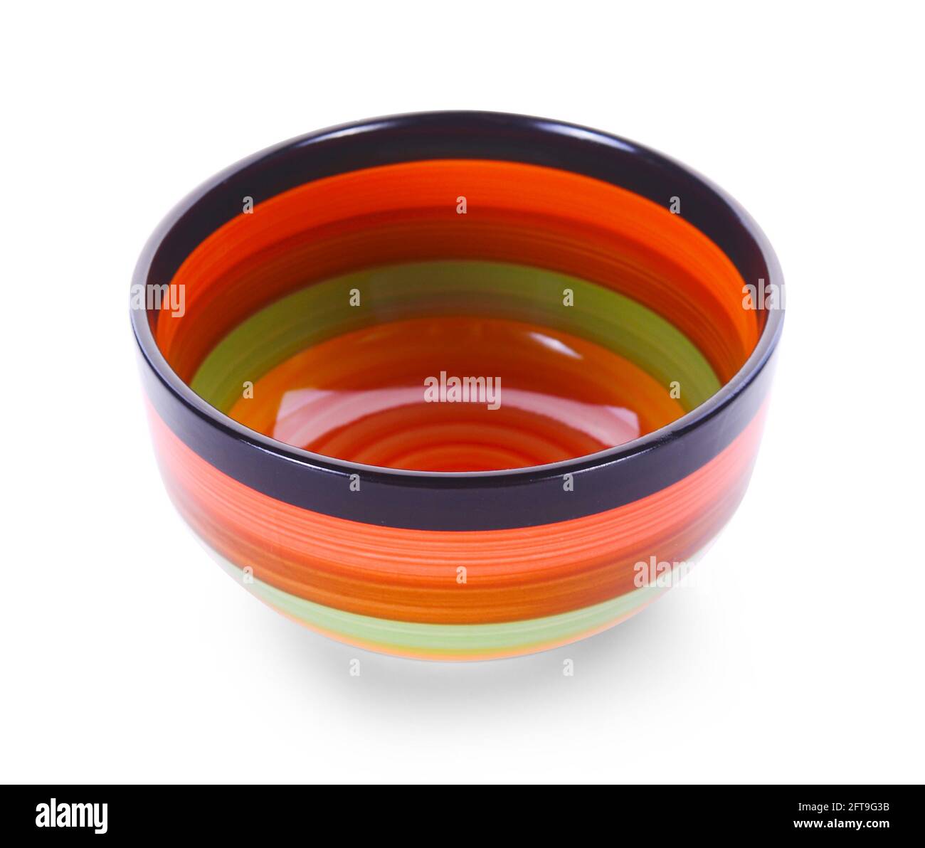 empty color bowl on white background Stock Photo - Alamy