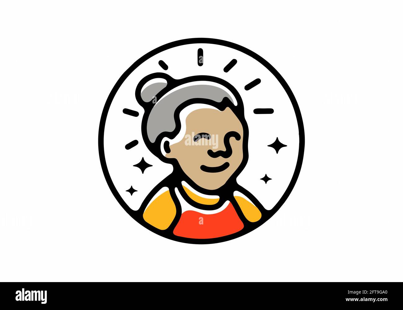 Elderly old woman color Cut Out Stock Images & Pictures - Alamy