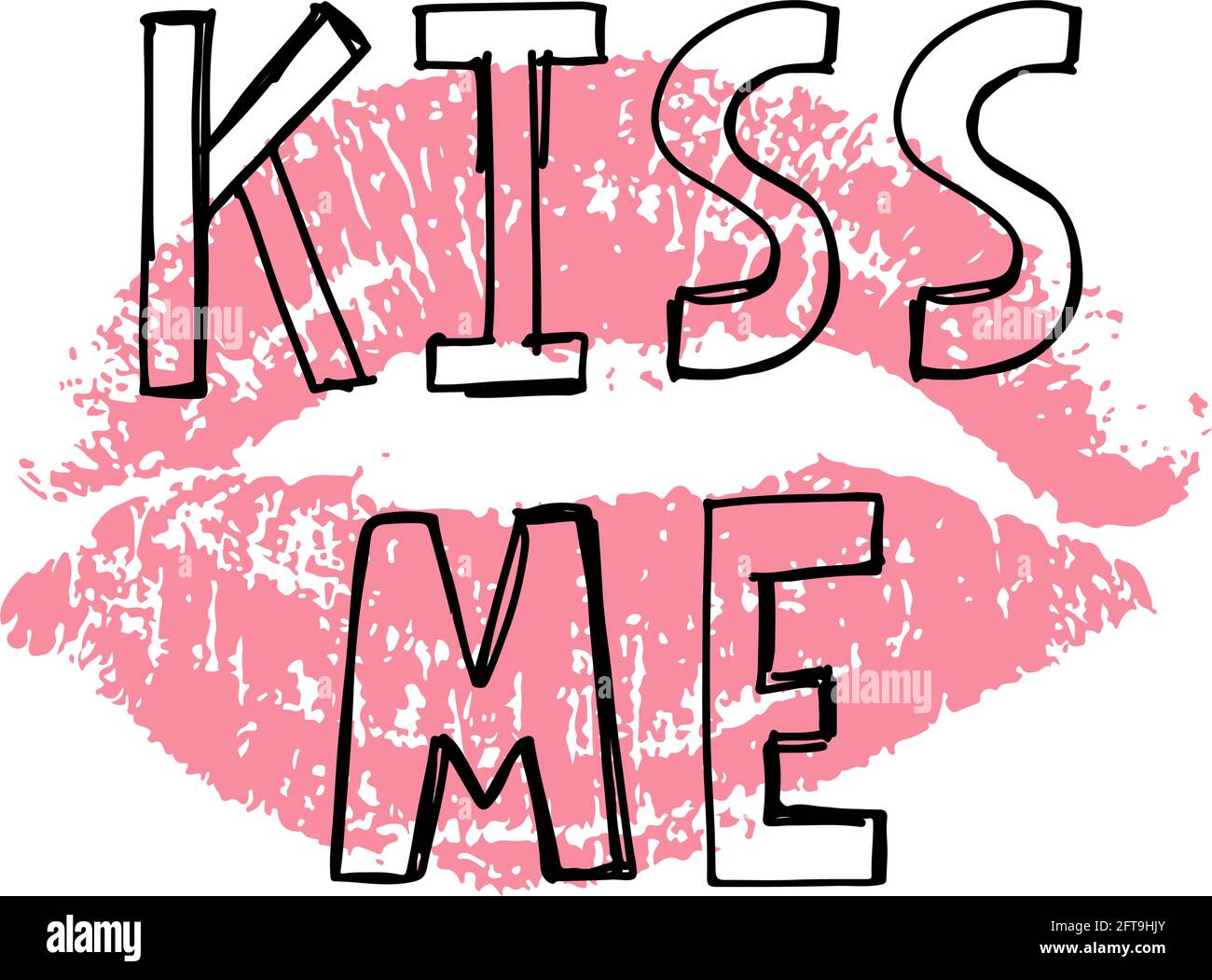 Lips kiss vector hi-res stock photography and images - Alamy