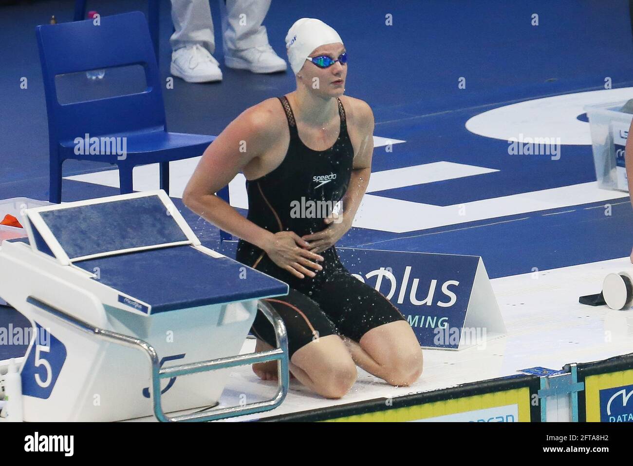 Marie Wattel of France, Series 100 m Freestyle during the 2021 LEN ...