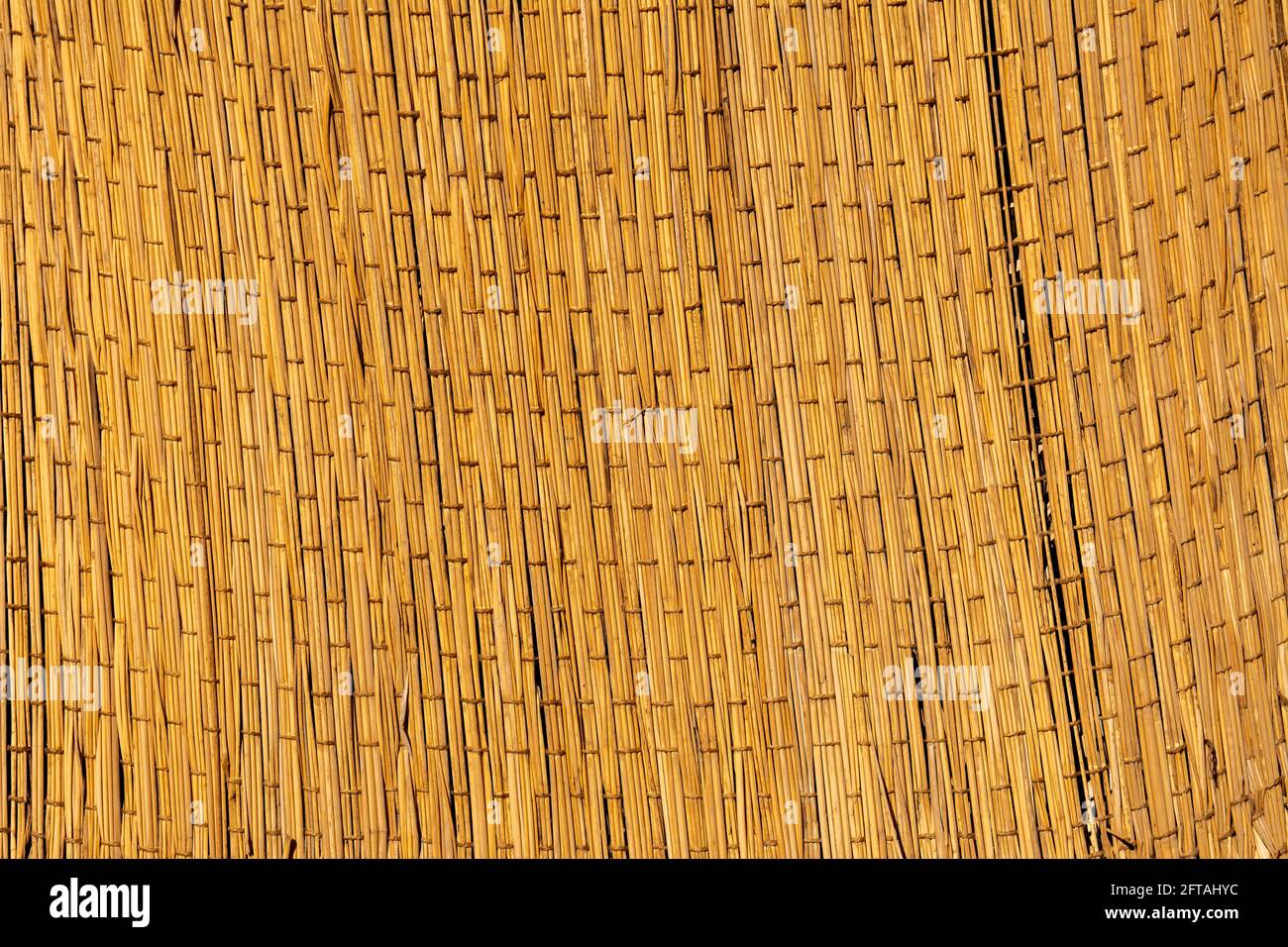 Woven straw texture. Handmade woven rug. flaxen weaving yellow mesh ...