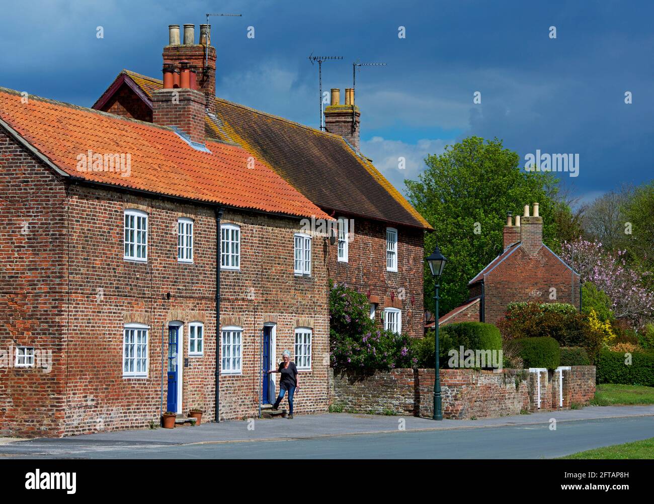 Houses in the village of Etton, East Yorkshire, England UK Stock Photo ...
