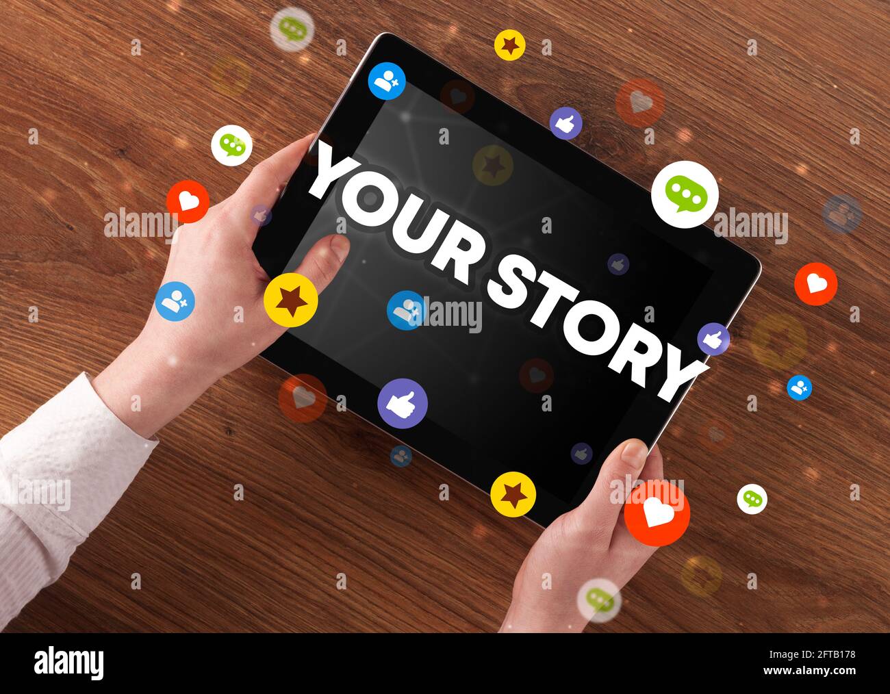 Close-up of a touchscreen, social media concept Stock Photo - Alamy