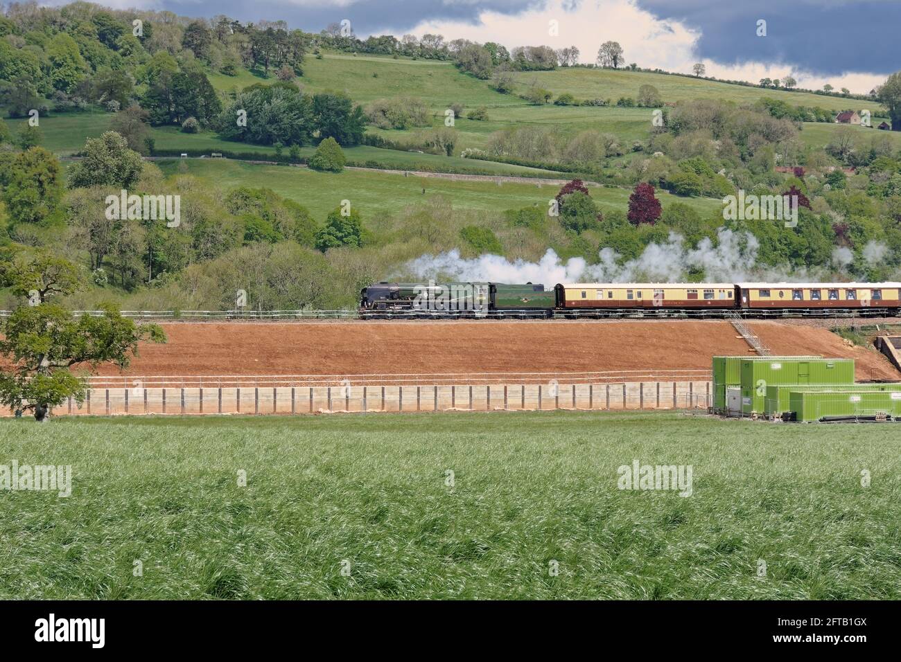 Clan Line steam train with the British Belmond Pullman Stock Photo - Alamy