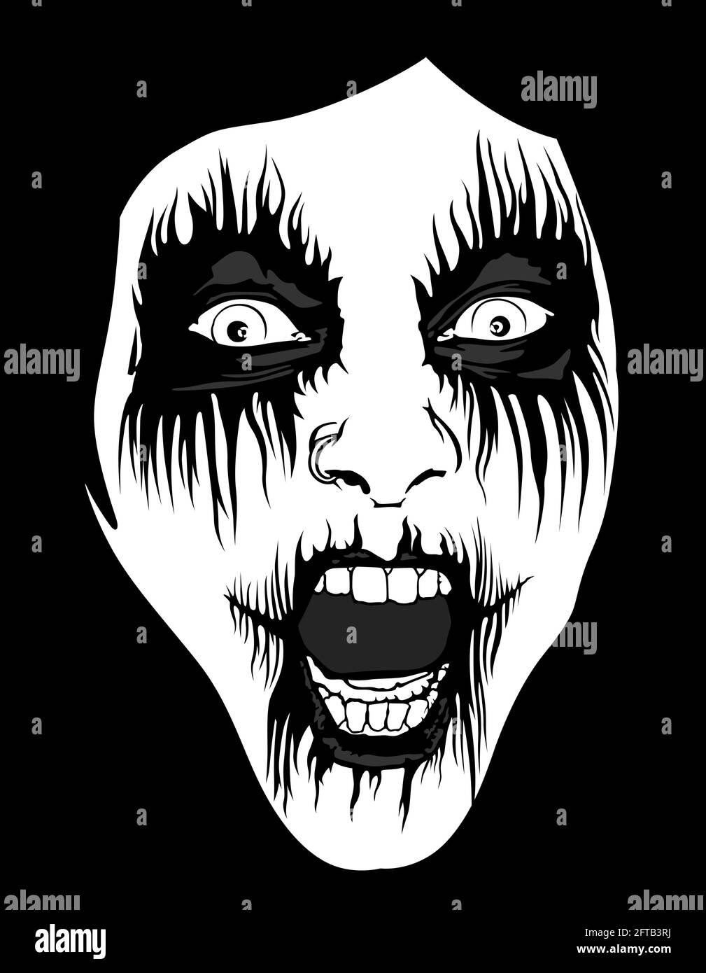 Corpse Paint Makeup Stock Vector Image & Art - Alamy