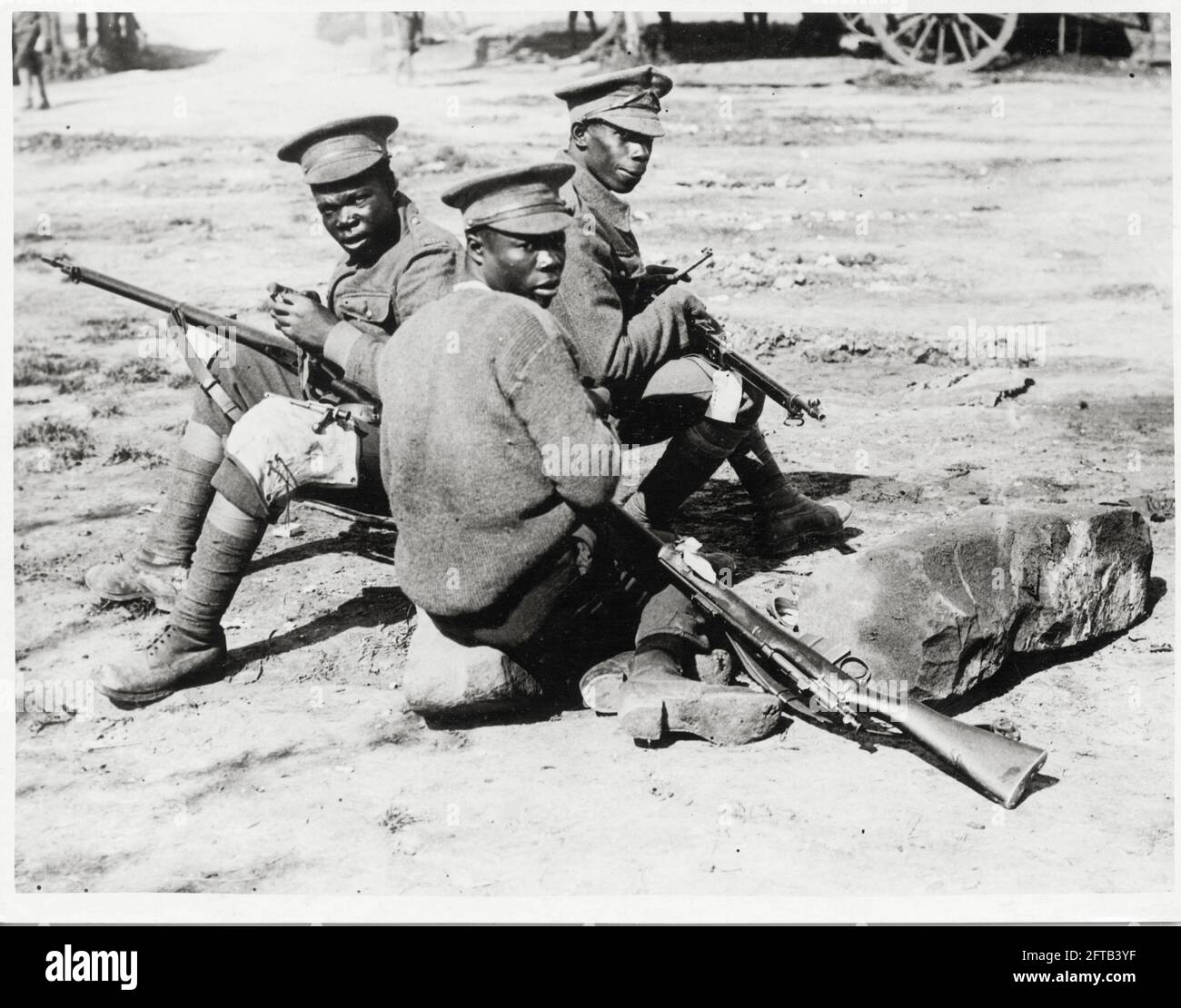World War One, WWI, Western Front - Three men of a West Indian Regiment ...