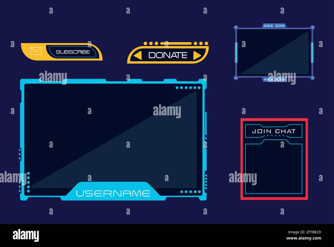 five streaming templates Stock Vector Image & Art - Alamy