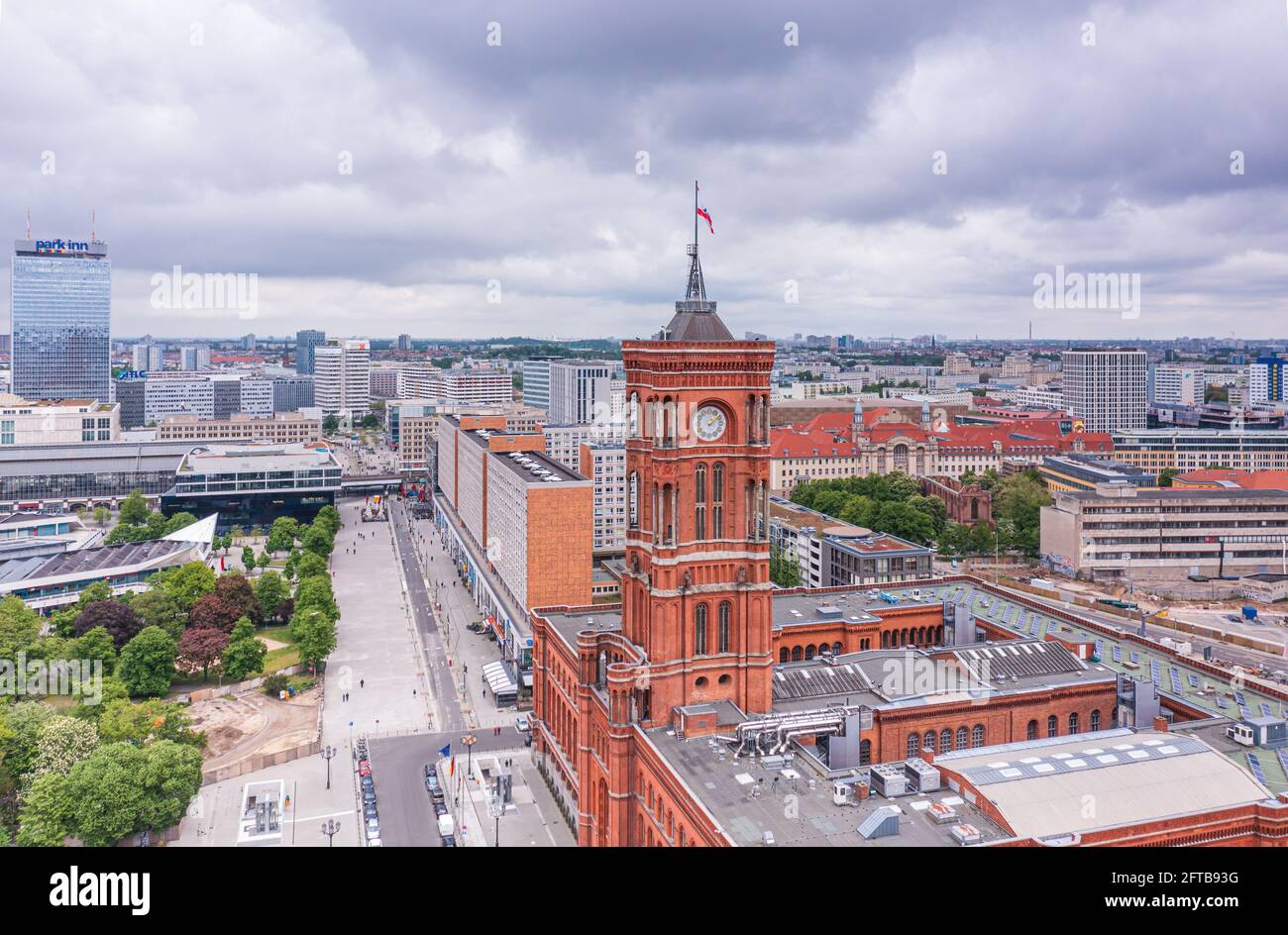 Tower and clock of rotes rathaus hi-res stock photography and images ...