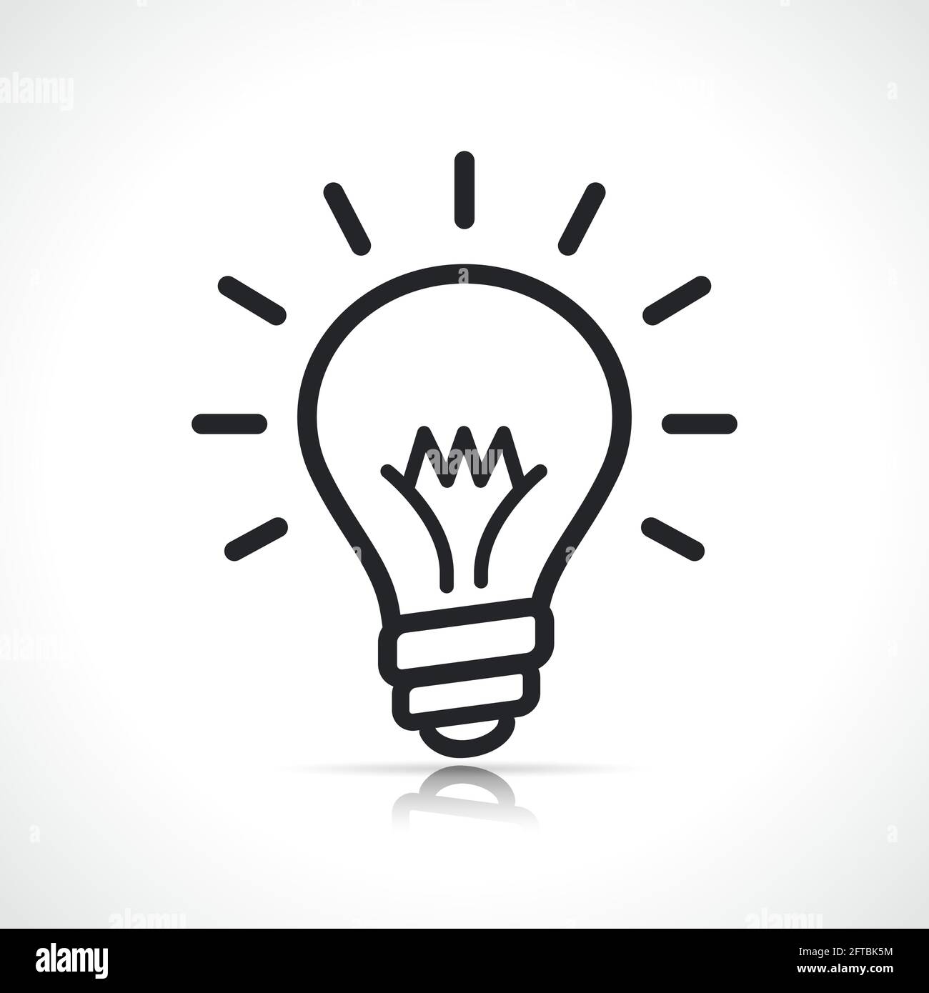 bulb or lightbulb icon isolated line symbol Stock Vector Image & Art ...