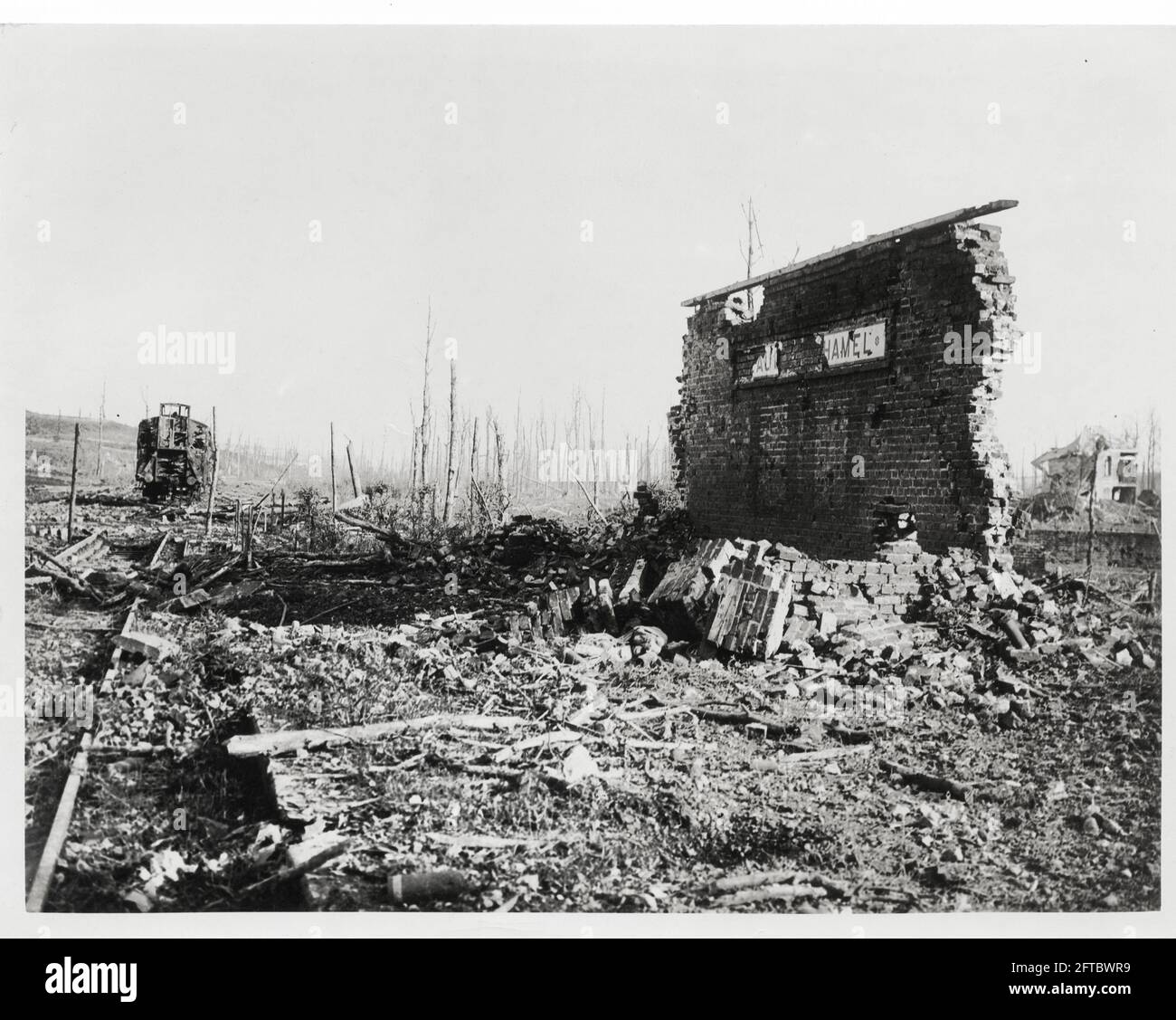 World War One, WWI, Western Front - Remains of the station of Beaumont ...